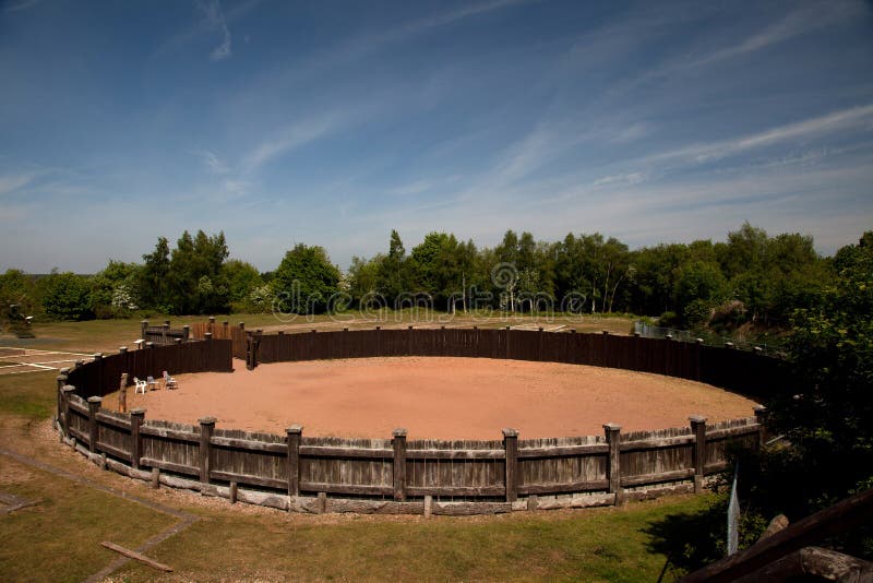 Lunt Roman Fort stock image. Image of horses, wooden - 19449987