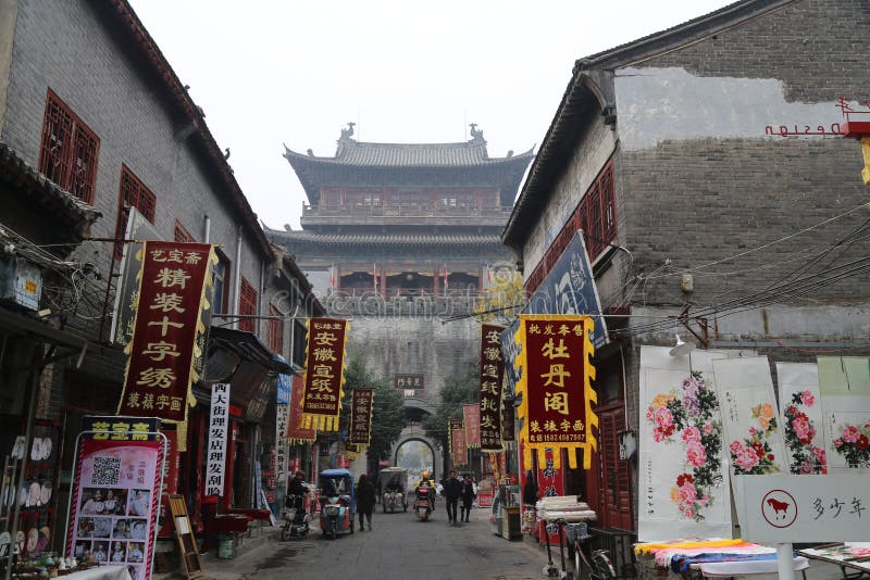 Luoyang Ancient Store Street Editorial Image - Image of house, building ...