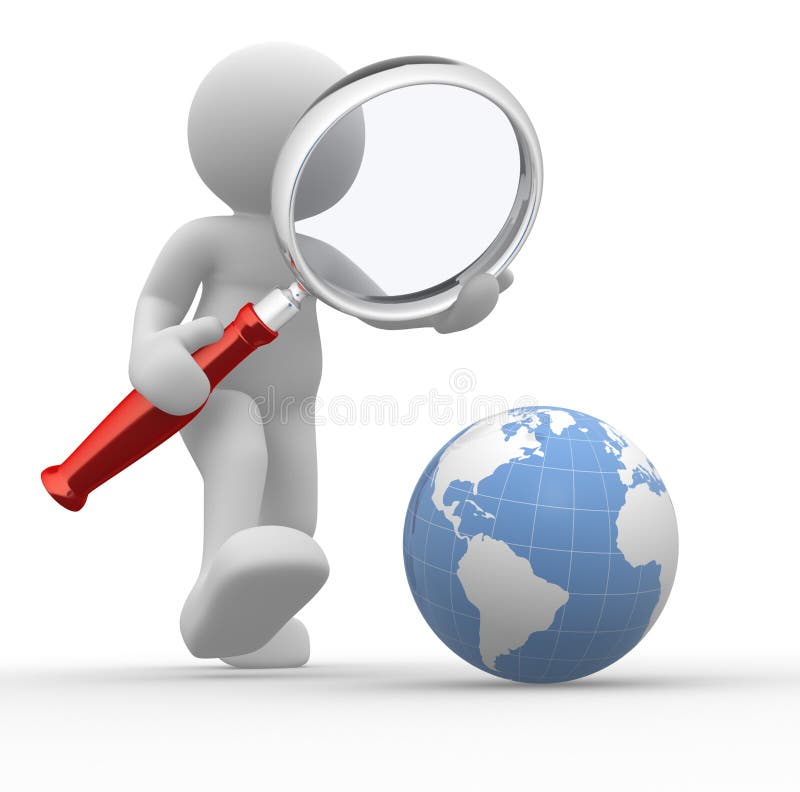 Lupa ilustração stock. Ilustração de objeto, fundo, global - 27244971