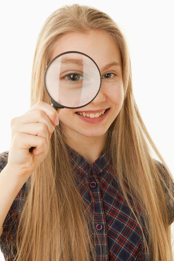 Lupa imagen de archivo. Imagen de adolescente, pelo, cara - 30863339