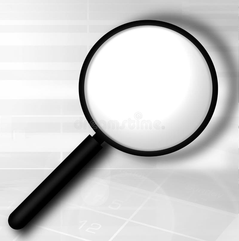 Lupa stock de ilustración. Ilustración de azul, descubrimiento - 5187393