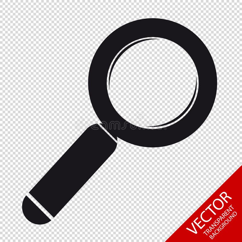 Lupa De La Lupa - Icono Del Vector - Aislada En Fondo Transparente ...