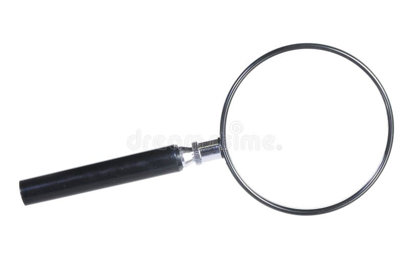 Lupa Preta Do Suporte Isolada No Branco Imagem de Stock - Imagem de ...