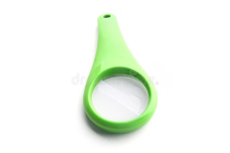 Lupa Verde Aislada En El Fondo Blanco Foto de archivo - Imagen de fondo ...