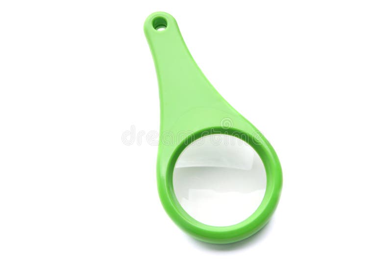 Lupa Verde Aislada En El Fondo Blanco Foto de archivo - Imagen de ...