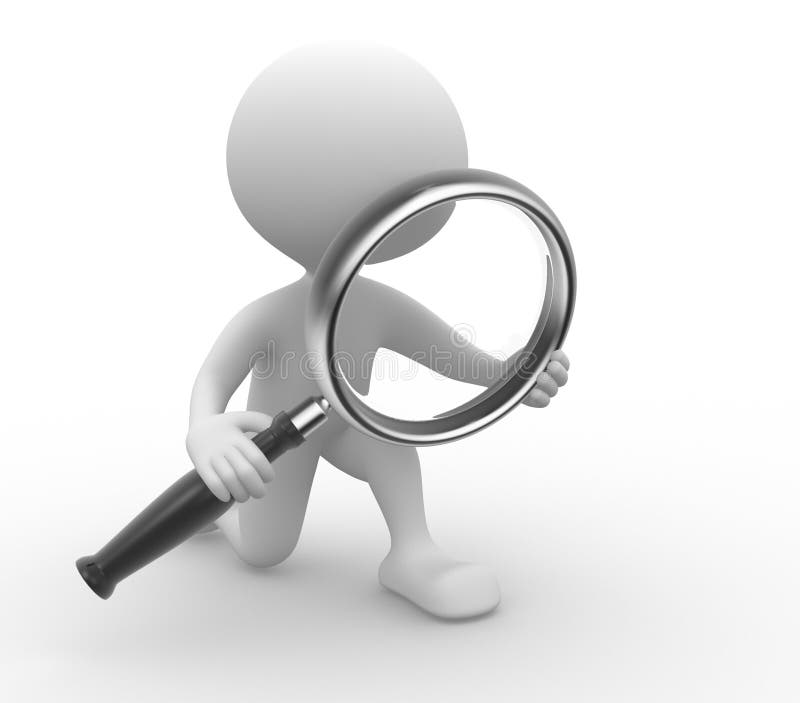 Lupe stock abbildung. Illustration von mann, forschung - 29783761