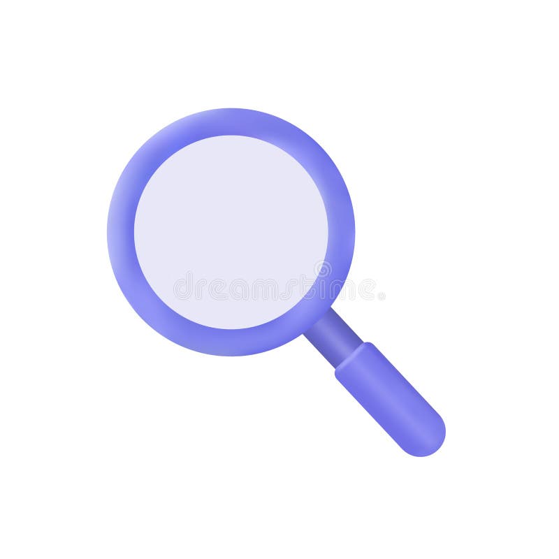 Lupe 3d in Realistic Style on White Background. Business Vector Icon ...