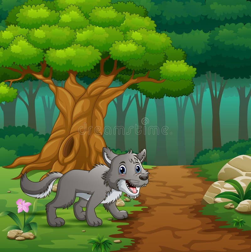 Lupo Animato In Vestiti Con L'armonica Isolata Su Fondo Bianco Il ...