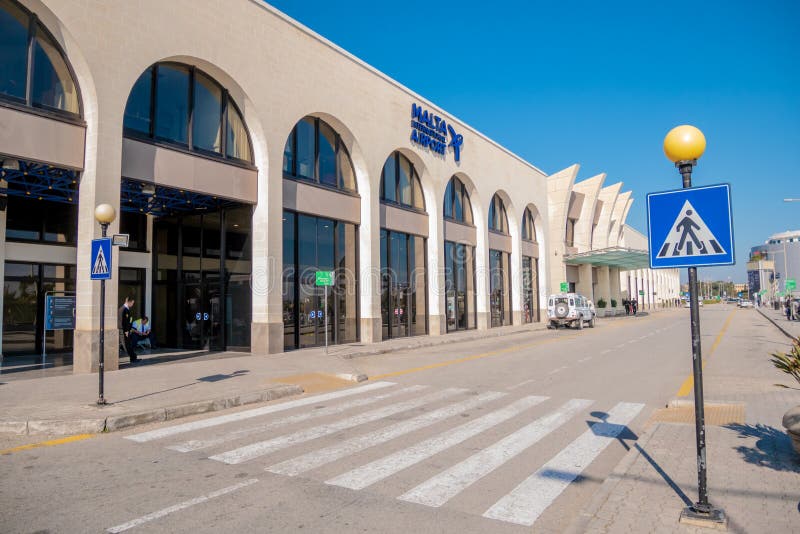 Luqa, Malta 2019-25-03 Directions Pointing Towards the Arrivals and ...