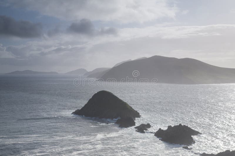 Lure and Blasket Islands, Dingle Peninsula Stock Photo - Image of ...