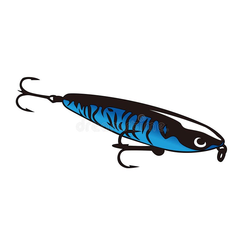 Fishing Lure Plug Crankbait On White Background Stock Illustration ...