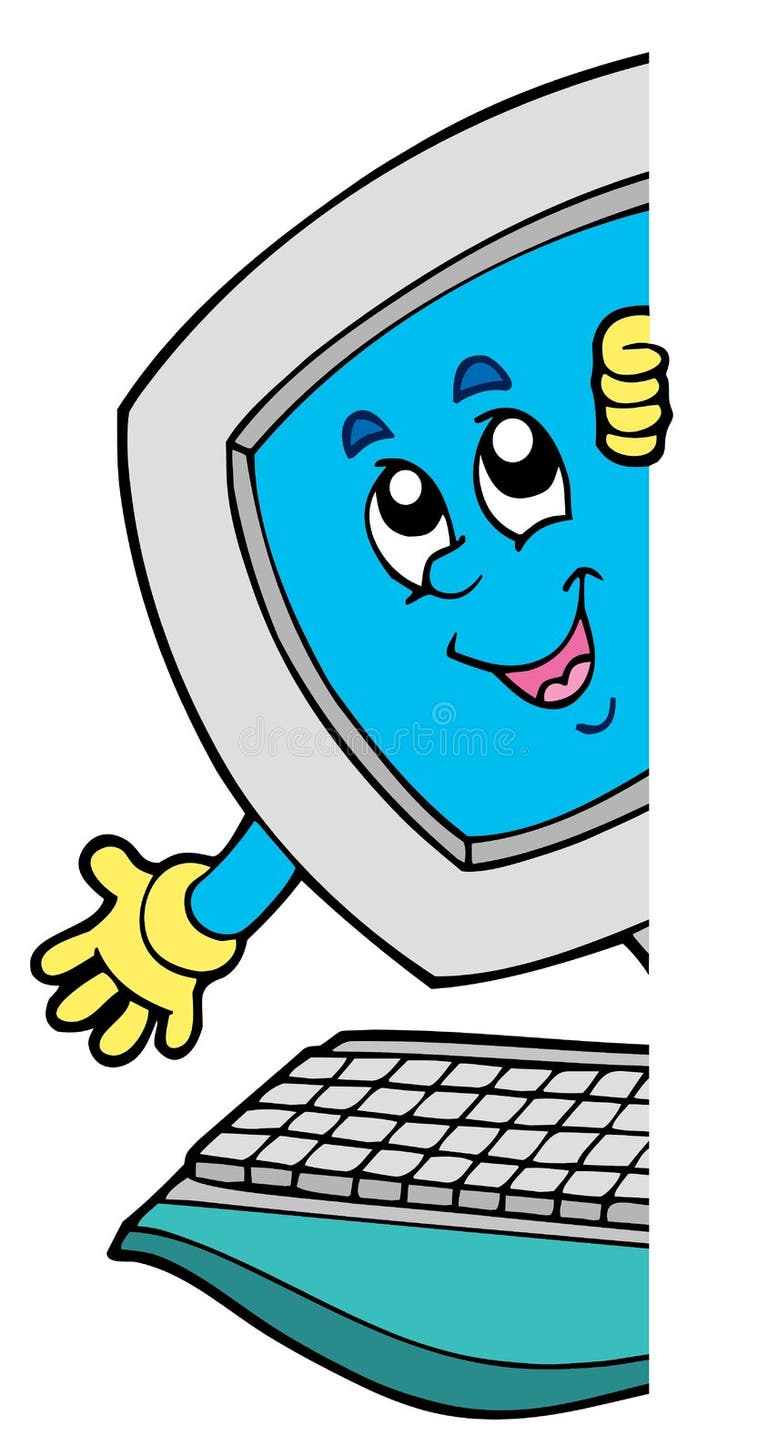 Cartoon Smiling Desktop Computer Stock Illustrations – 1,356 Cartoon ...