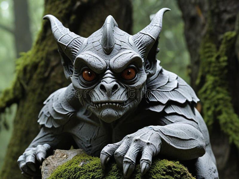 Lurking Forest Gargoyle Scares Away Evil Spirits - Generated by Ai ...