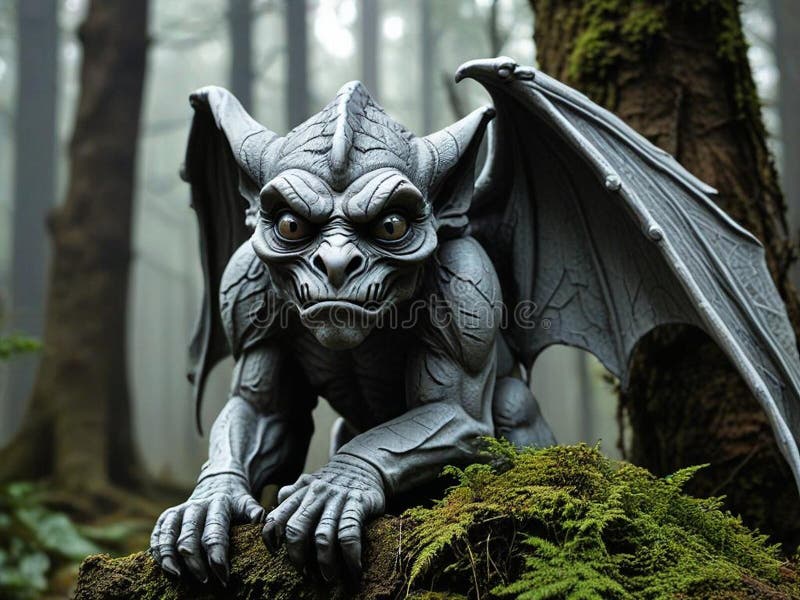 Lurking Forest Gargoyle Scares Away Evil Spirits - Generated by Ai ...