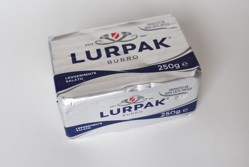 Lurpak packet of butter editorial photography. Image of nutrition ...