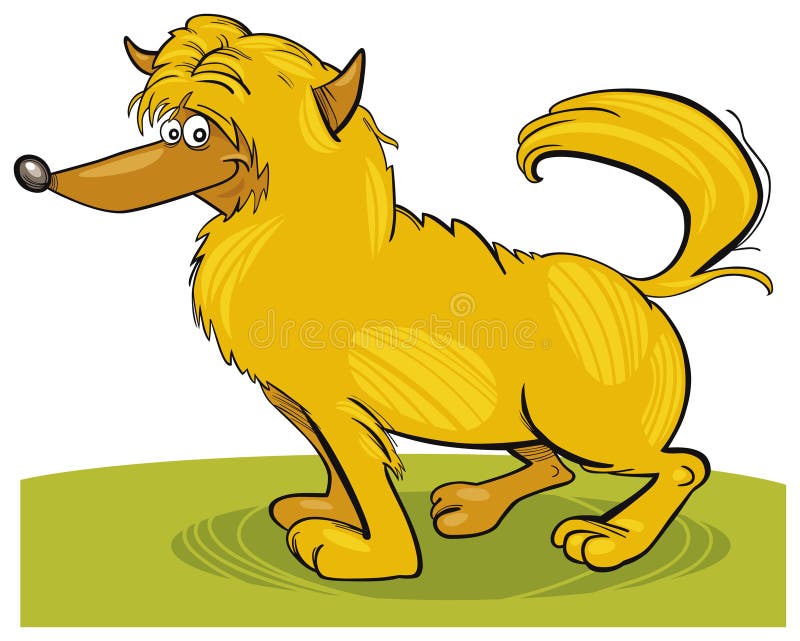 Luddig gul hund vektor illustrationer. Illustration av breckenridge ...