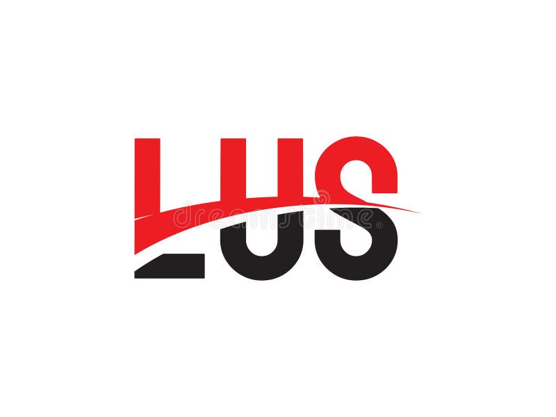 LUS Letter Initial Logo Design Stock Vector - Illustration of shape ...