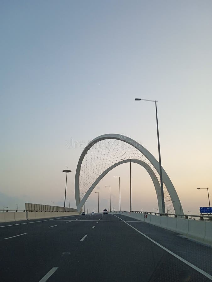 Lusail Expressway Beautiful Qatar Stock Photo - Image of line ...