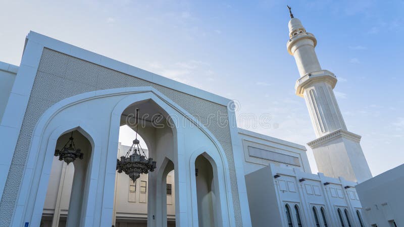 Lusail marina mosque stock photo. Image of destination - 316965492