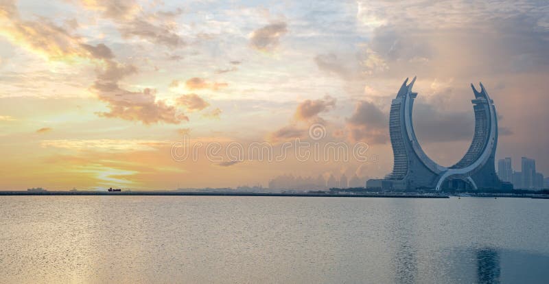 Lusail, Qatar - December 18, 2022: Lusail Plaza 4 Tower. Al Saad Tower ...