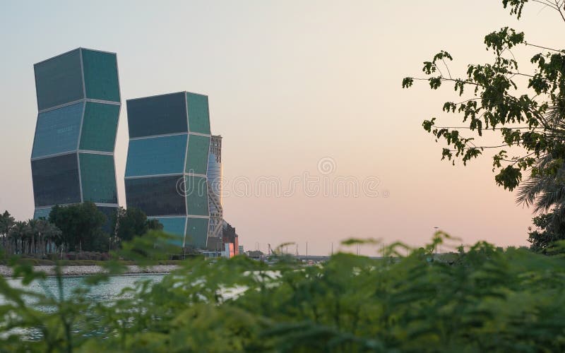 Lusail, the Waterfront of the New Developing City in Qatar Stock Photo ...