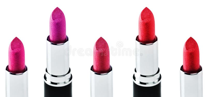 Luscious Lip Tones. an Isolated Shot of Different Coloured Lipsticks ...