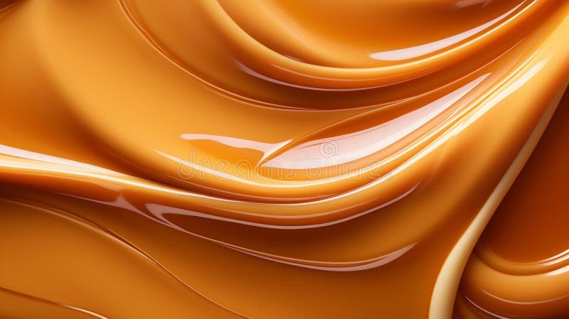Luscious Liquid Melted Caramel Background. Generative Ai Stock ...