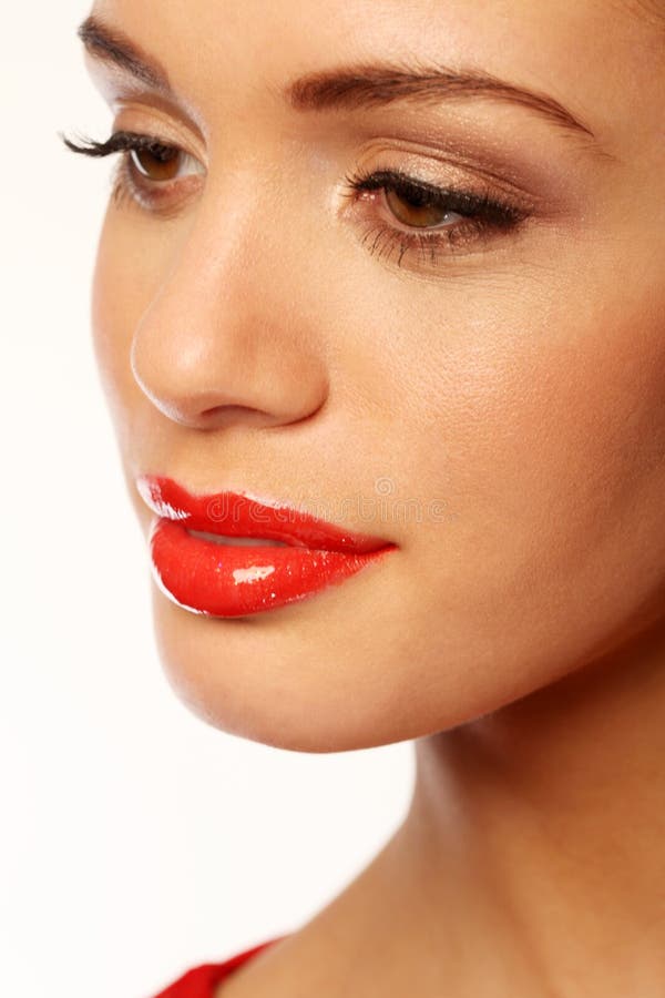 Luscious Red Lips stock photo. Image of makeup, lips - 23334696
