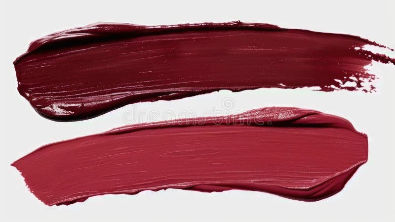 Luscious Red Lipstick Smears on a White Background Stock Illustration ...