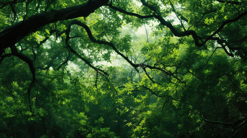 Lush branches with leaves stock photo. Image of biodiversity - 362225290
