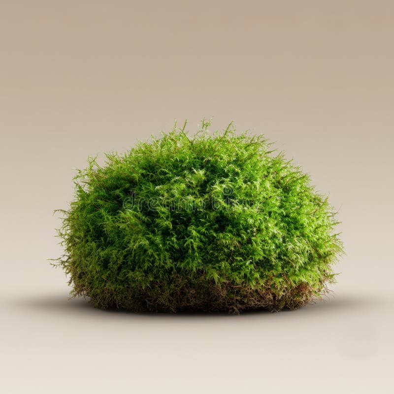 Lush Clump of Vibrant Green Moss with Rich Textures Stock Illustration ...