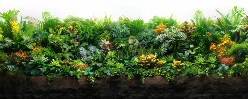 Lush Cross-section View of a Tropical Ecosystem Stock Image - Image of ...