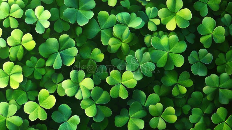 A Lush Field of Clover, a Symbol of Luck and Spring Stock Photo - Image ...