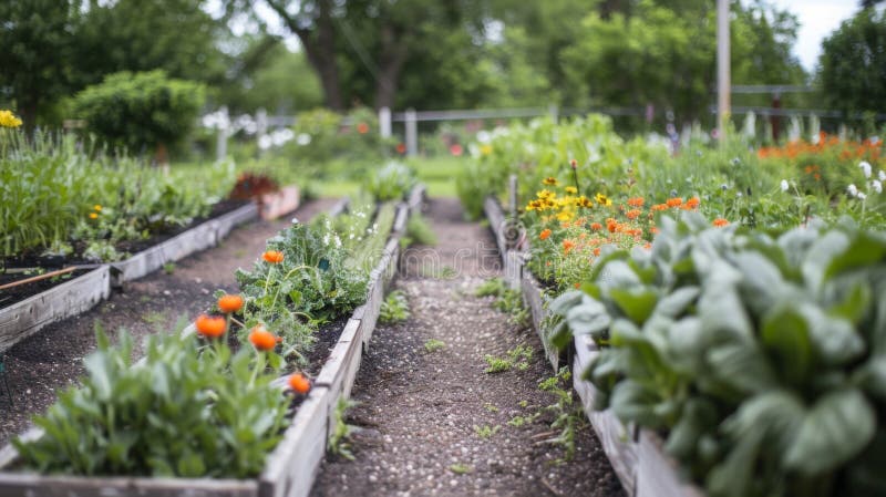 Diverse Array of Plants in Vibrant Garden Stock Photo - Image of ...