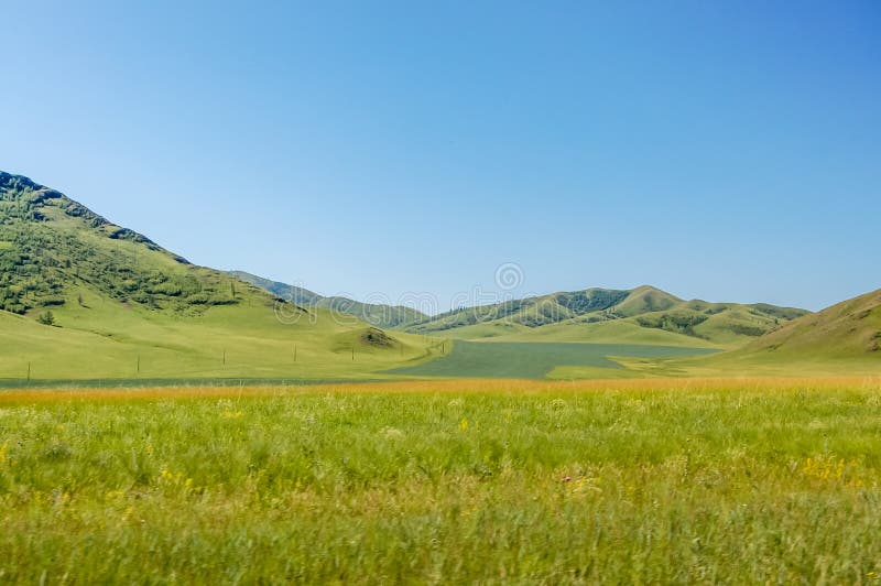 Lush Grasslands of Central Mongolian Steppe Stock Photo - Image of ...