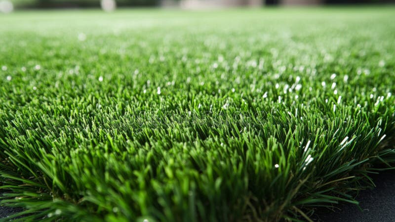 Lush Green Artificial Turf Close Up View Stock Illustration ...