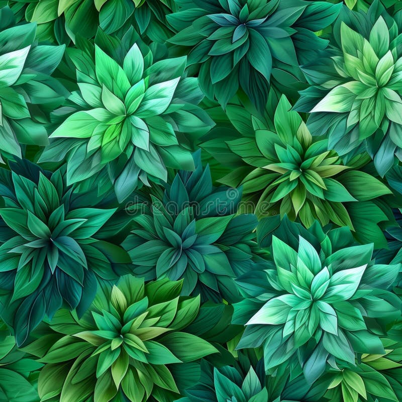 Lush Green Botanical Background with Vibrant Leaf Patterns Stock Photo ...