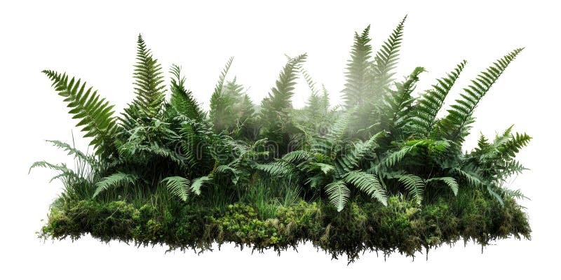 Lush Green Ferns Isolated Transparent Background Stock Photos - Free ...