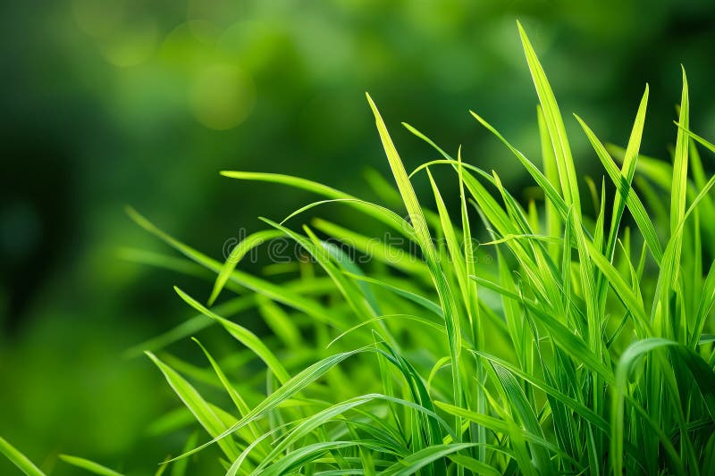 A Lush Green Field with Grass that is Wet and Shiny. Generative AI ...