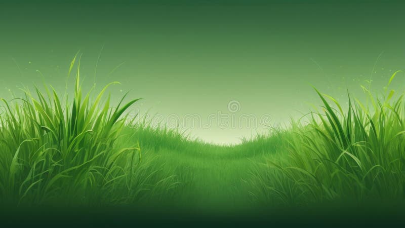 A Lush Green Field with a Soft Dreamy Quality Stock Illustration ...