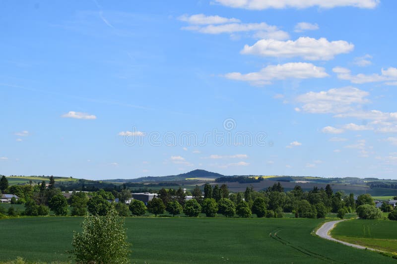 Green Fields Around Reginarisbrunnen and Flugplatz Mendig, Germany ...