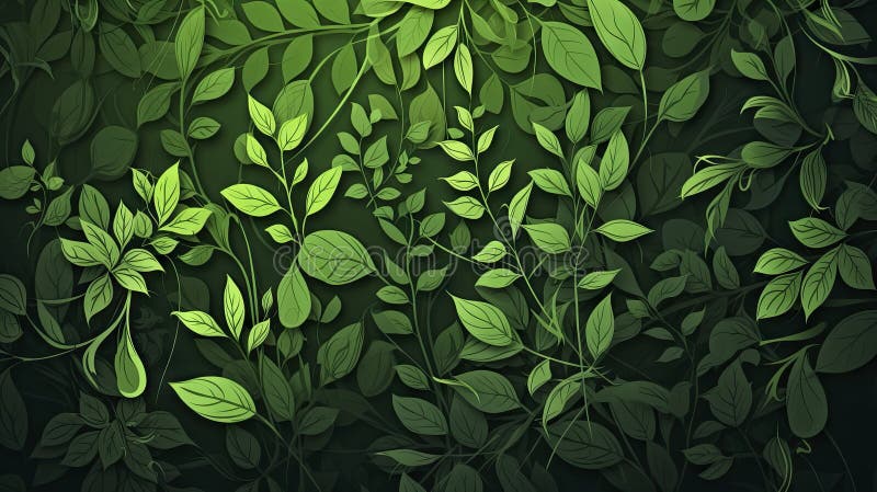 Lush Green Foliage Background for Invitations and Posters. Stock ...