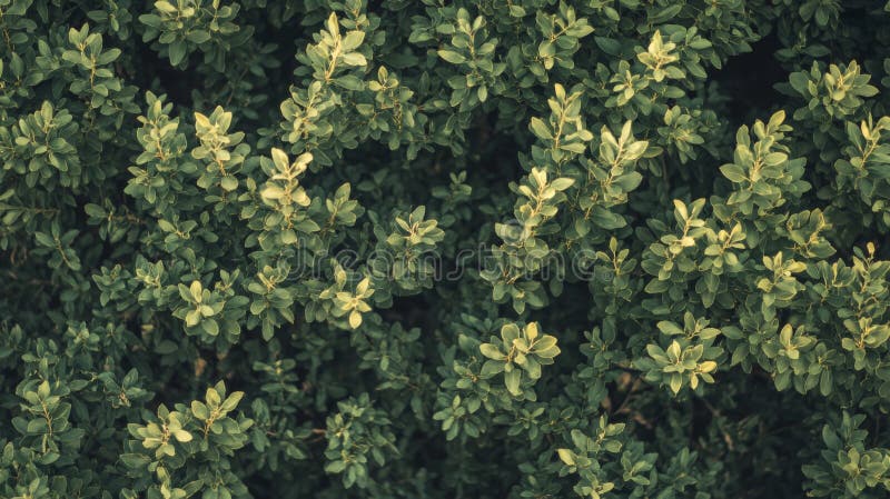 Lush Green Foliage Dense Bush Leaves Texture Stock Illustration ...