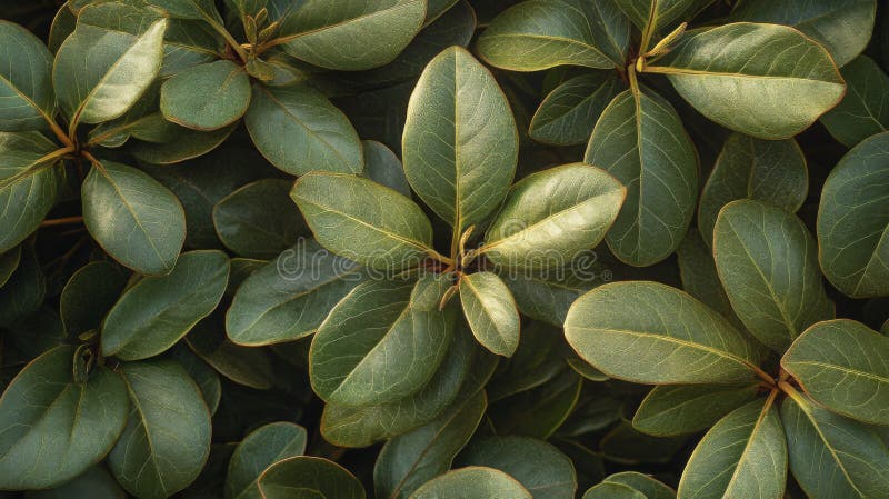 Lush Green Foliage Dense Leaf Pattern Texture Stock Illustration ...