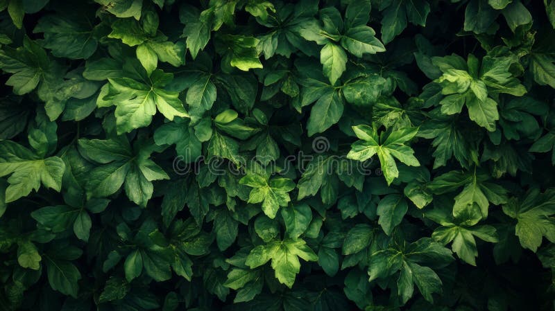 Lush Green Foliage Texture Background Stock Illustration - Illustration ...
