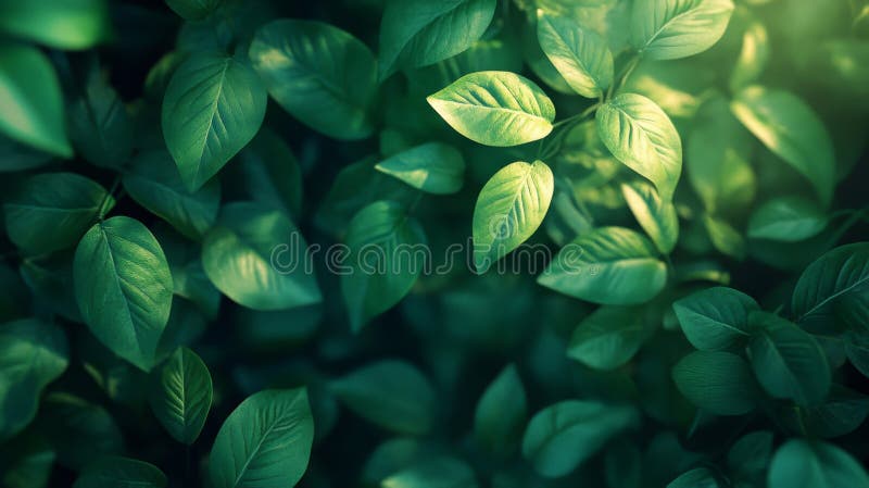 Lush Green Foliage Texture Background Stock Illustration - Illustration ...