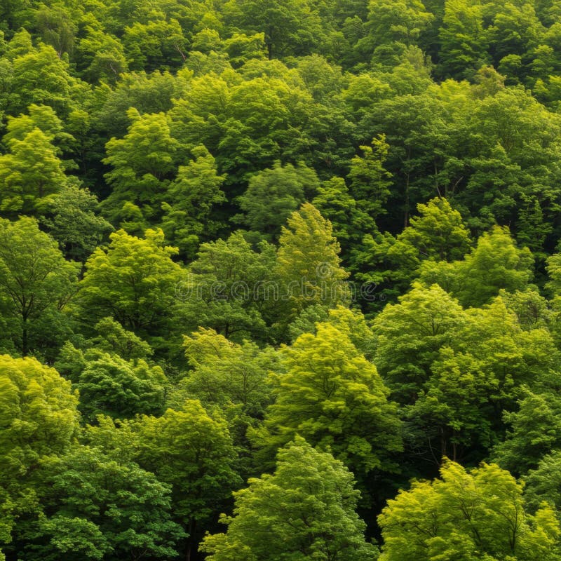 Lush Green Forest Canopy stock illustration. Illustration of dense ...