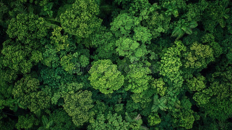 Lush Green Forest Canopy Viewed from Above Stock Image - Image of ...