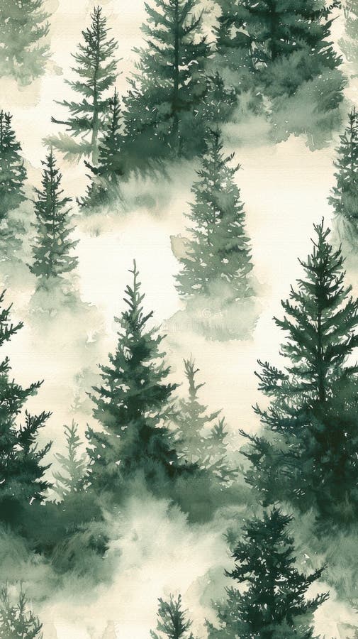 Lush Green Forest with Tall Trees and Sunlight Streaming through the ...