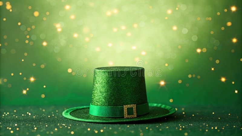 Lush Green Gradient with Soft Golden Sparkles Surrounding Stock ...